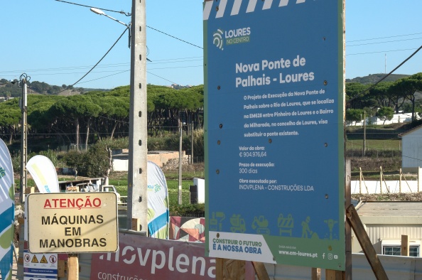Lançamento da 1.ª pedra da nova ponte de Palhais